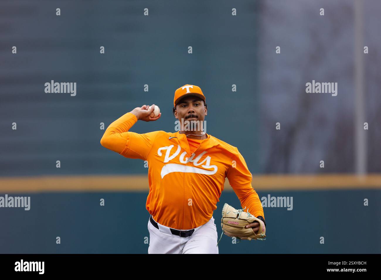 Tennessee Volunteers starting pitcher Marcus Phillips (23) in action ...