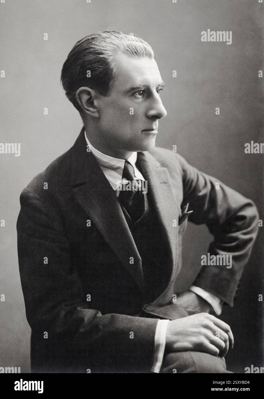 Maurice Ravel. Portrait photograph of the French composer, pianist, and ...