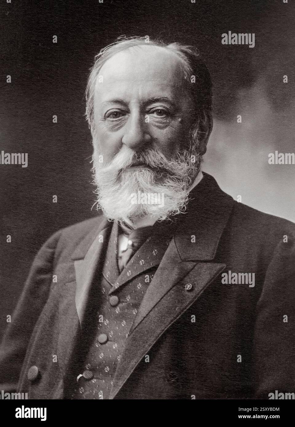 Camille Saint-Saëns. Portrait photograph of the Romantic Era French ...