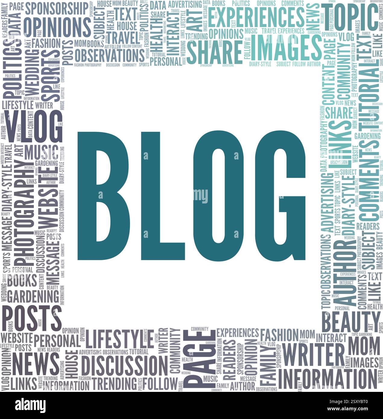 Blog Vector Illustration Word Cloud Isolated On A White Background Stock Vector Image And Art Alamy