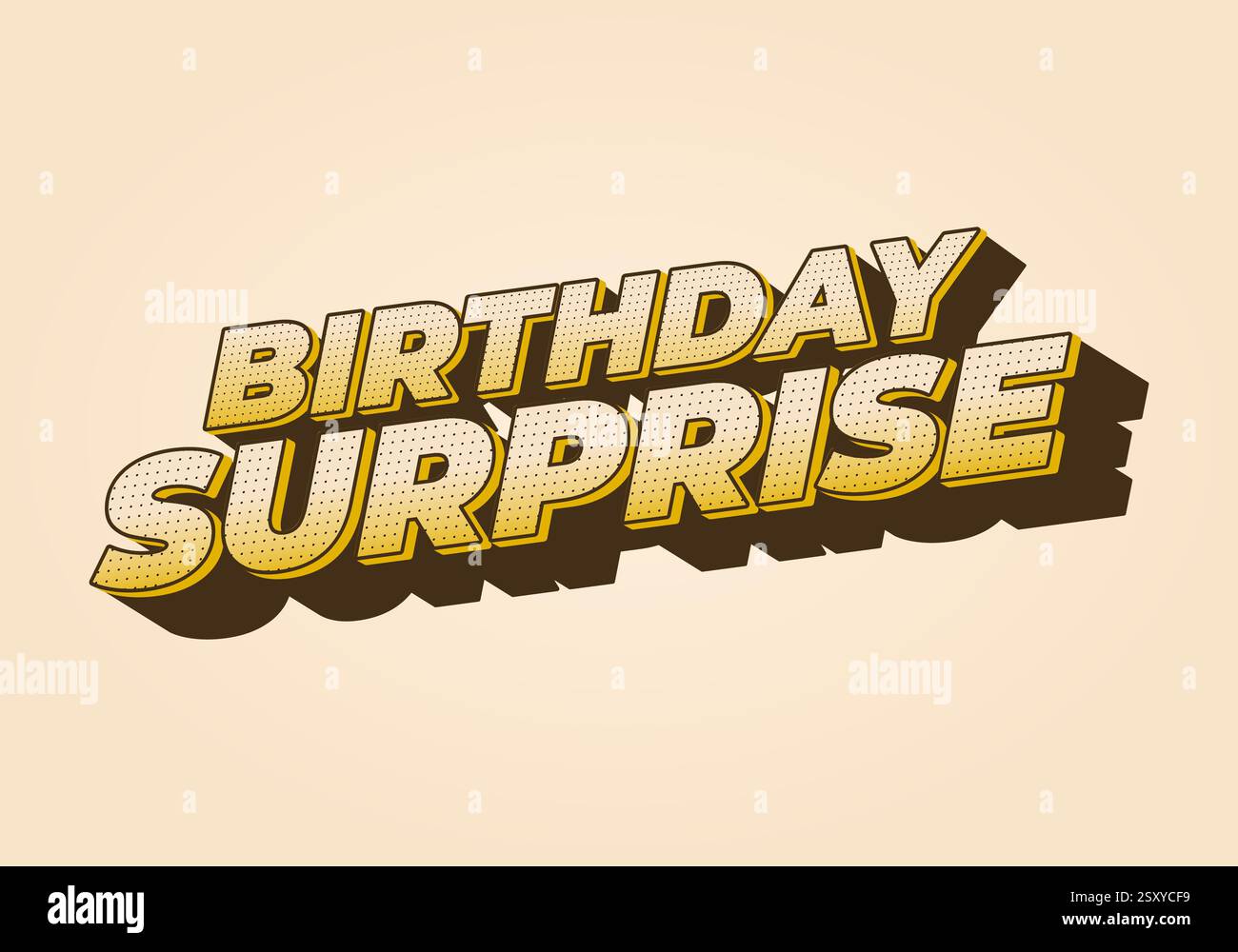 Birthday surprise. Text effect design for a balloon shop or cake shop ...