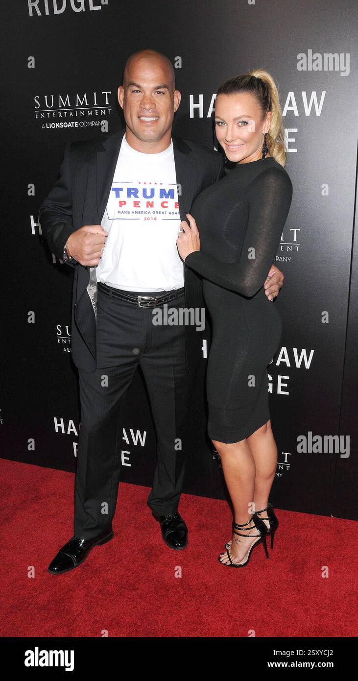 Tito Ortiz, Amber Nicole Miller at the Hacksaw Ridge Premiere held at ...