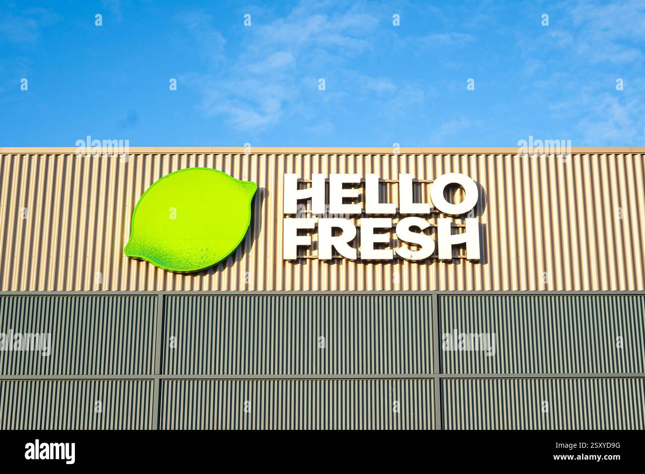 Name and logo of Hello Fresh, a German meal-kit company based in Berlin ...