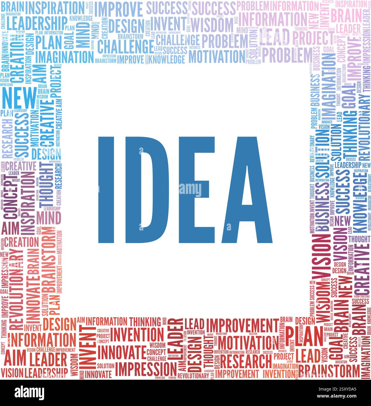 Idea vector illustration word cloud isolated on a white background ...