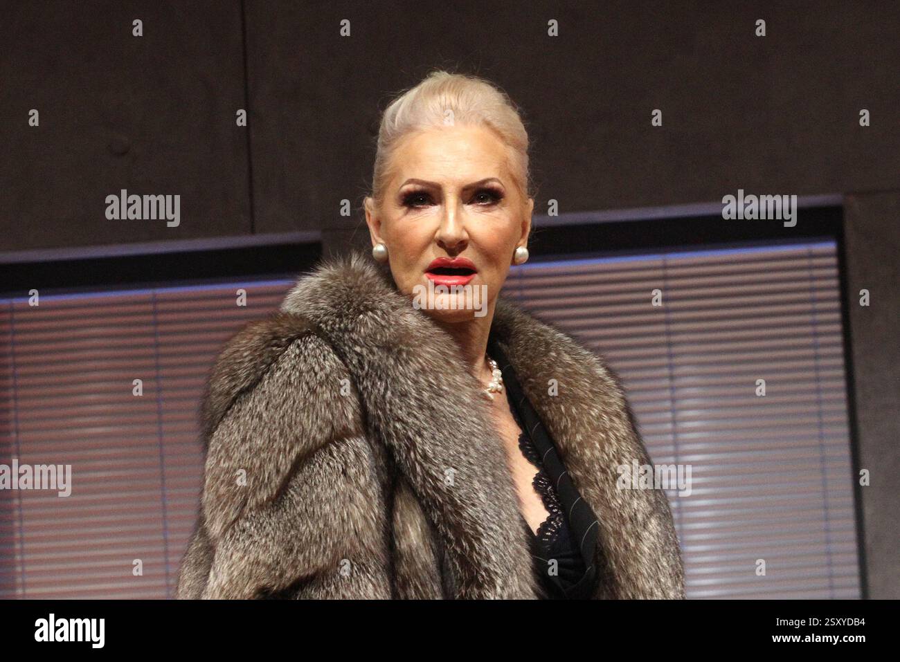 Desiree Nick, die Schauspielerin bei der Probe zum Theaterstueck „Spiel ...