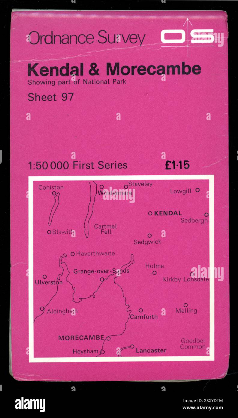 Vintage Ordnance Survey map for Kendal & Morecombe, sheet 97, Showing ...