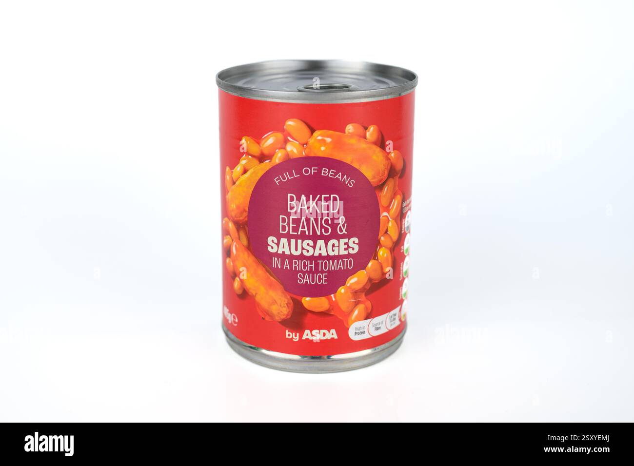 Asda baked beans and sausages in a tin can – Wales, UK – 18 February ...