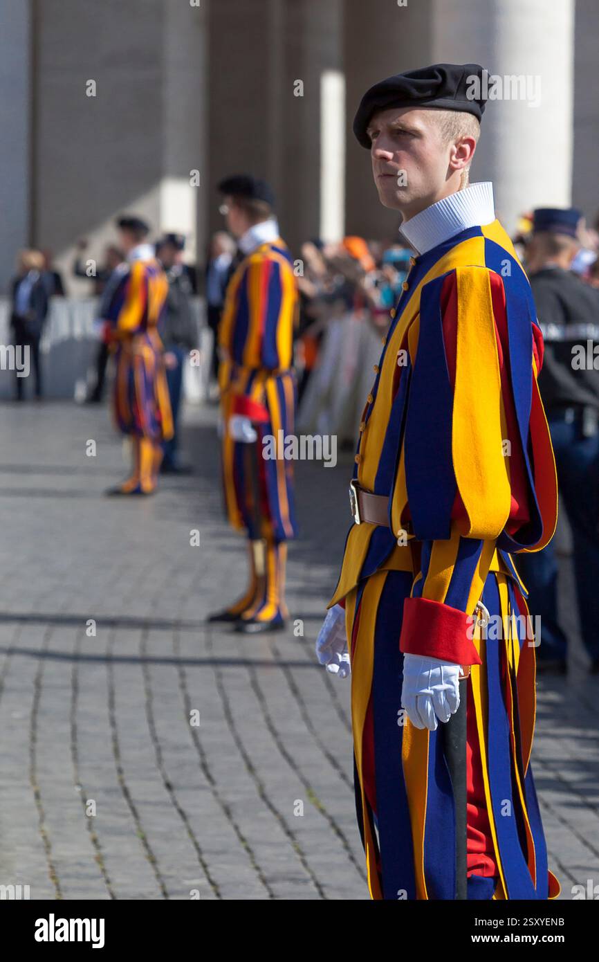 Vatican City, Vatican. 30th Apr, 2016. Swiss Guards, with their ...