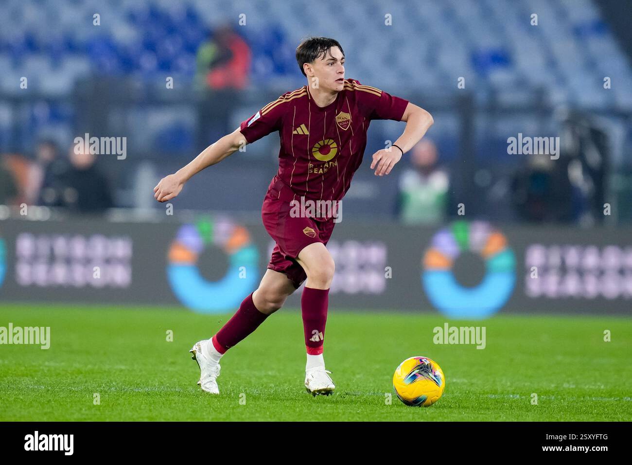 Niccolo' Pisilli of AS Roma during the Serie A Enilive match between AS ...