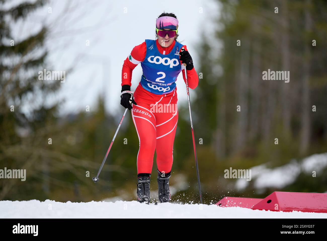 Jeanne Darc Tawk, of Lebanon, competes in the cross-country women's 7.5 ...