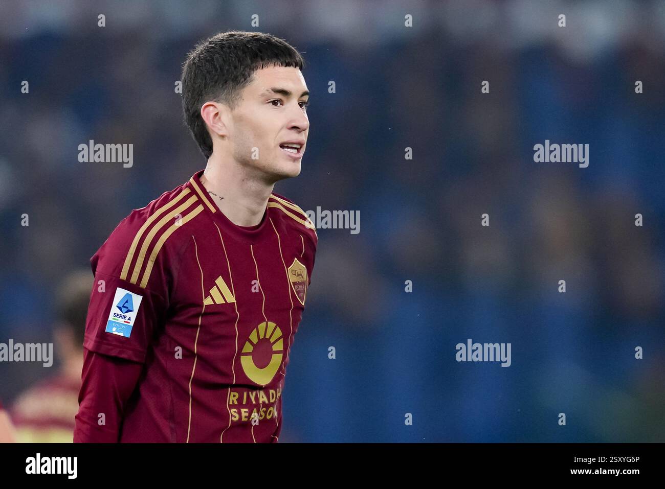 Rome, Italy. 24th Feb, 2025. Matias Soule' of AS Roma looks on during ...