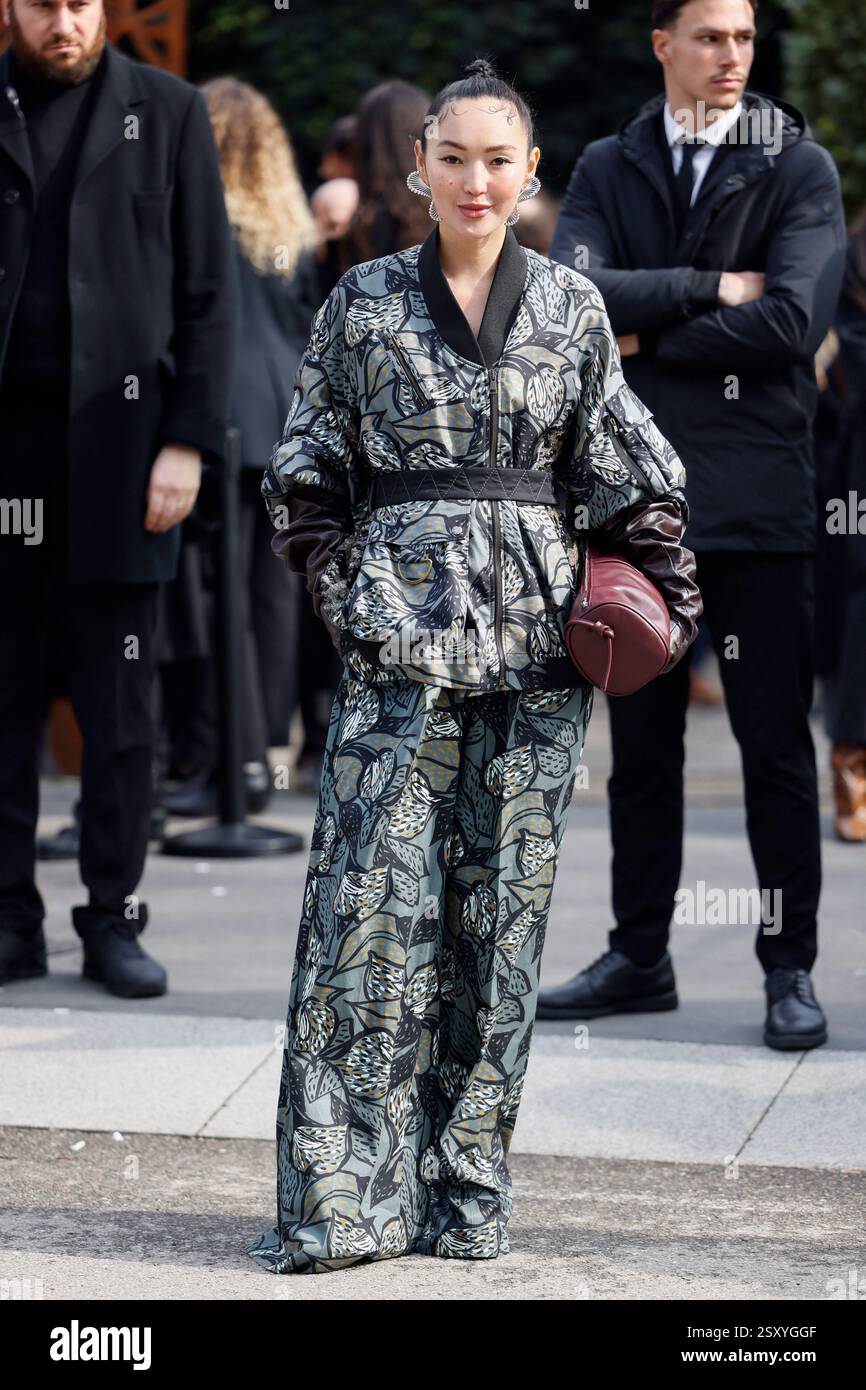 Milan, Italy. 26th Feb, 2025. Korlan Madi is seen arriving at the ...