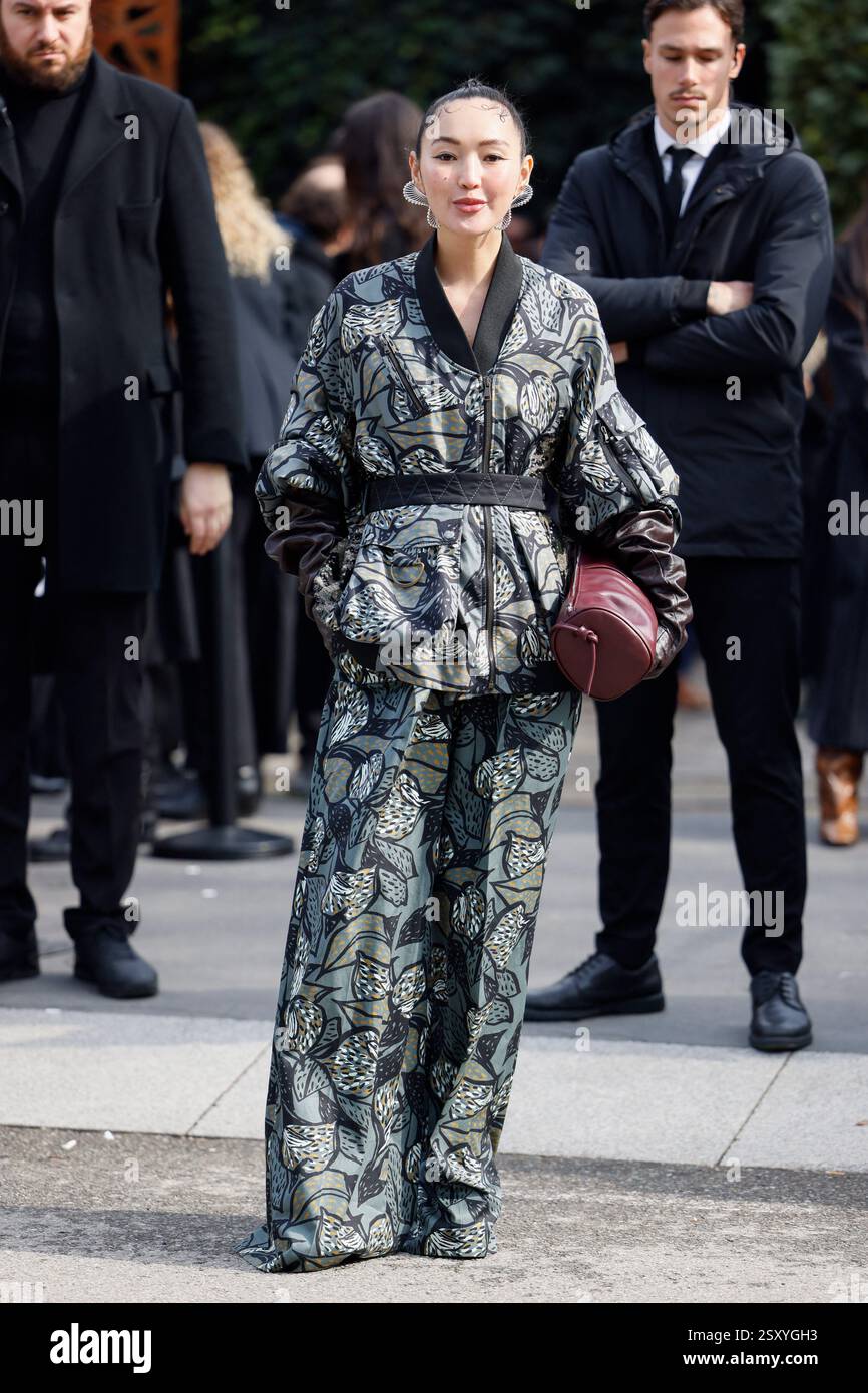 Korlan Madi is seen arriving at the Antonio Marras fashion show during ...