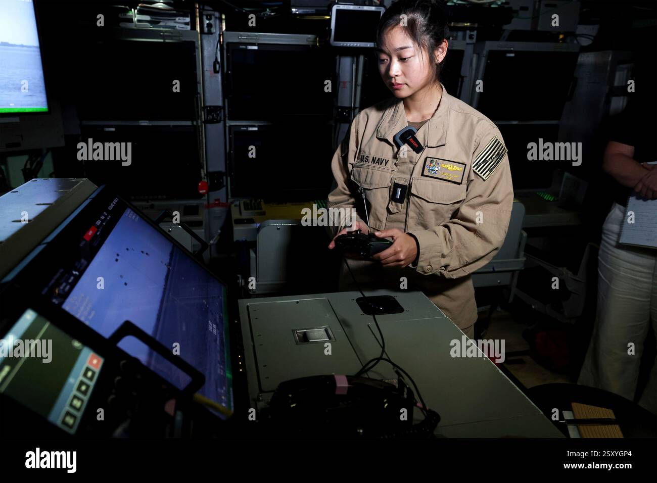 Lieutenant Junior Grade Alexis Park is aboard the USS Minnesota after ...
