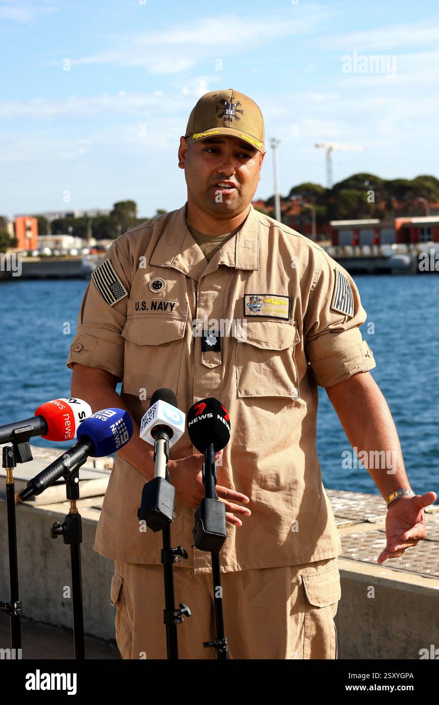 Captain Jeffrey Corneille, skipper of the Virginia-class fast-attack ...