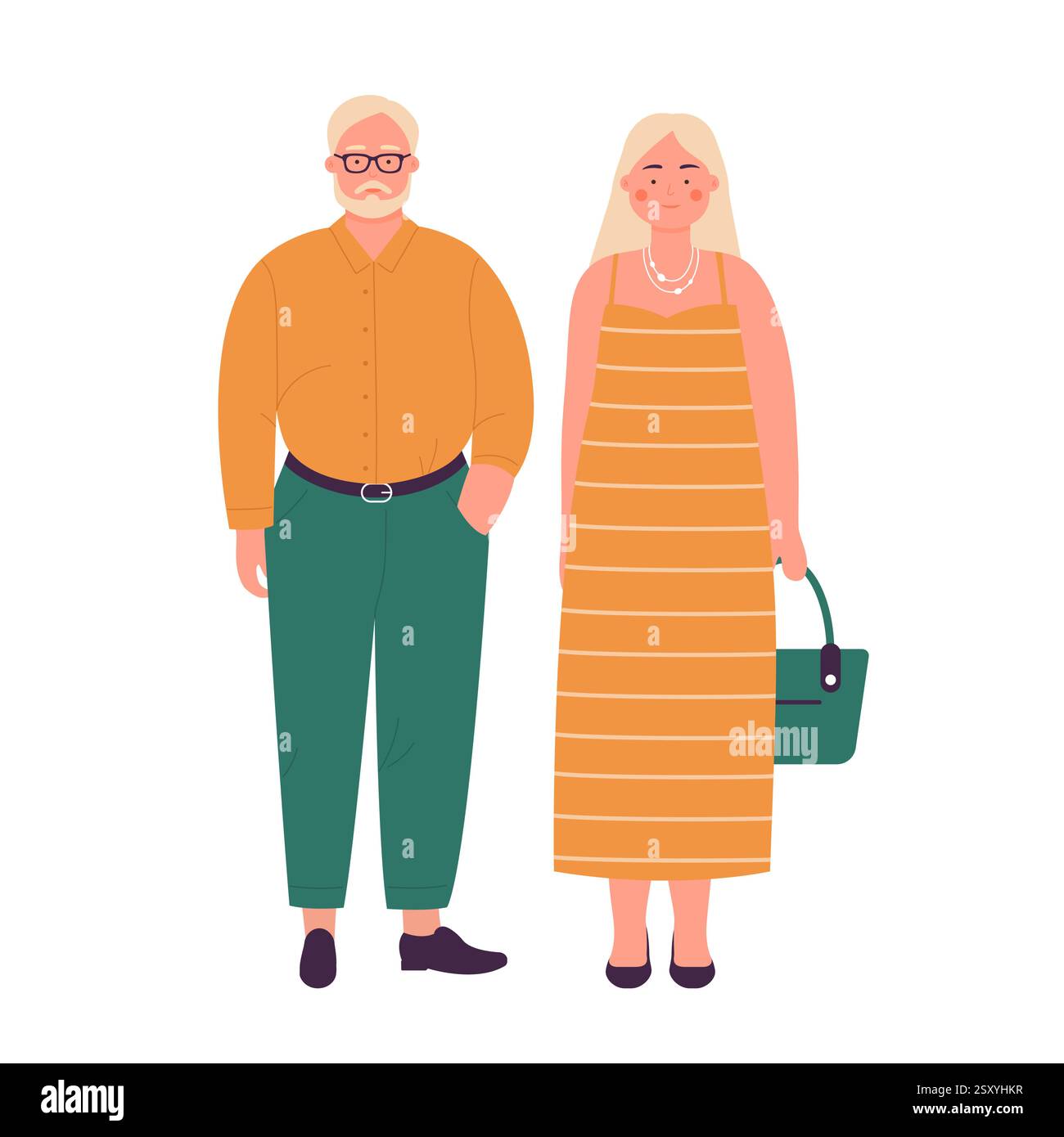 Plus size mature couple standing side by side, showcasing diverse body ...