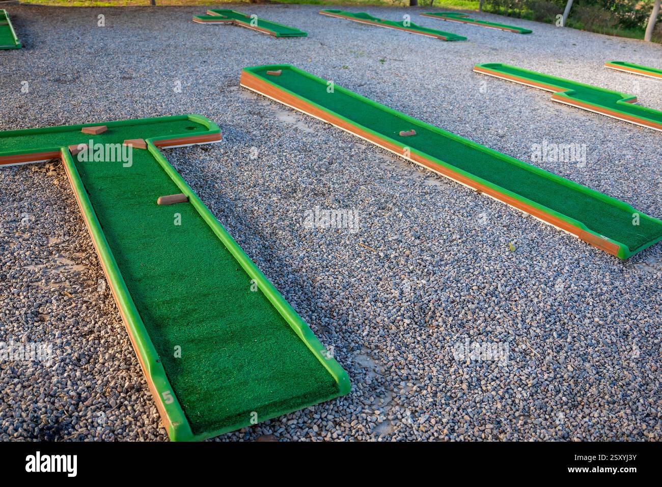 Mini-Golf Courses in a Park Setting Representing Outdoor Family Fun and ...