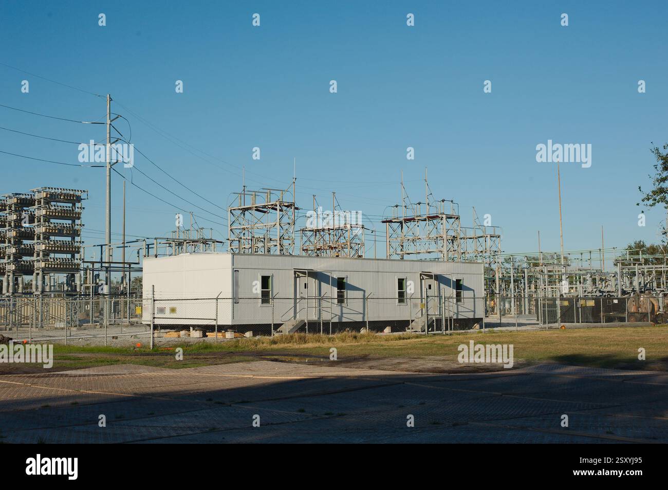 Wide view of the Electric substation and Field office building with ...