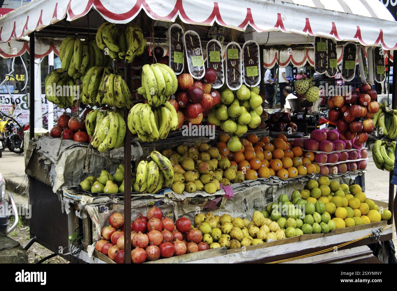 Fruit cart in Panjim market at Goa India Stock Photo - Alamy