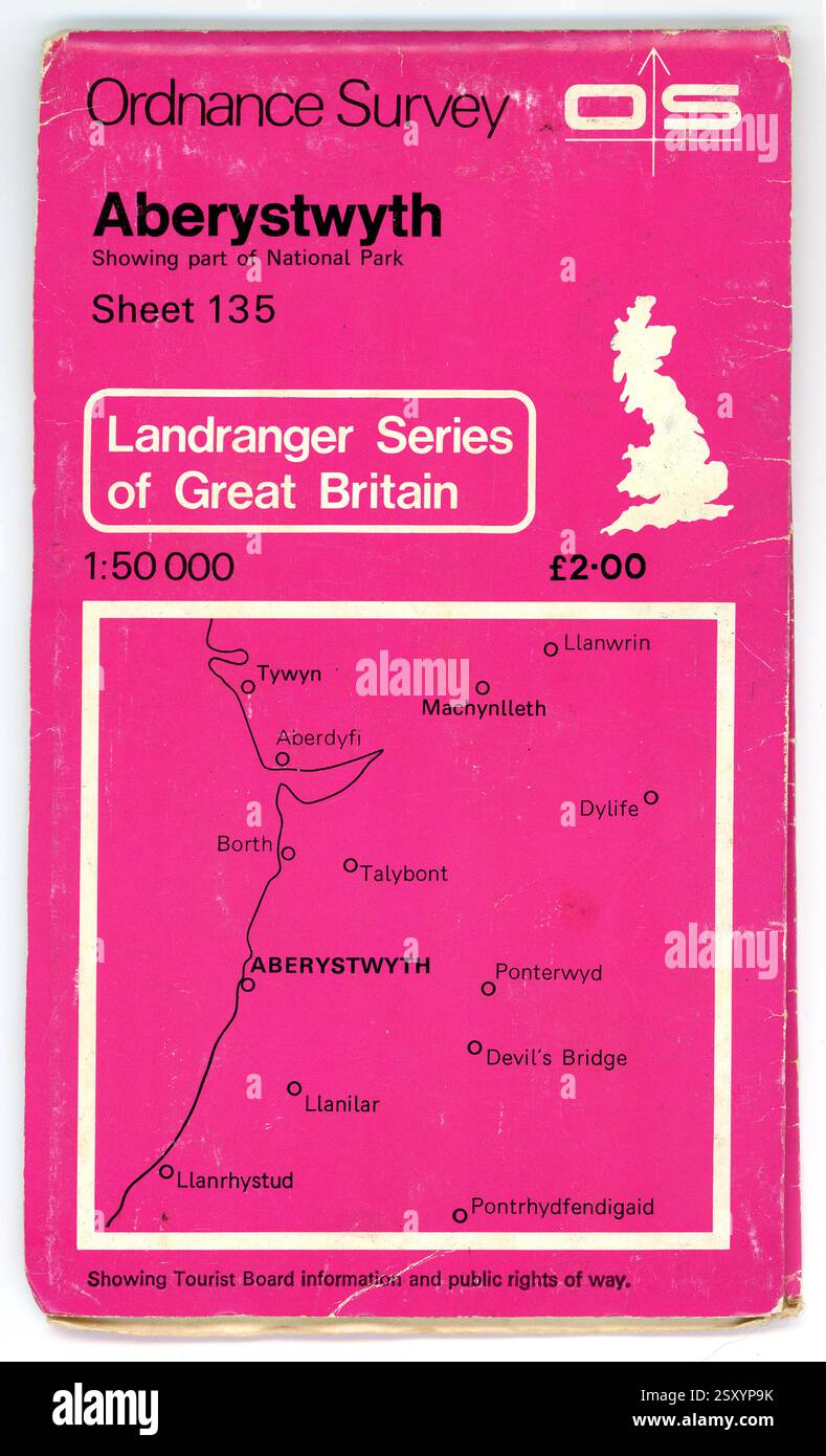 Vintage Ordnance Survey map Aberystwyth, Showing part National Park ...