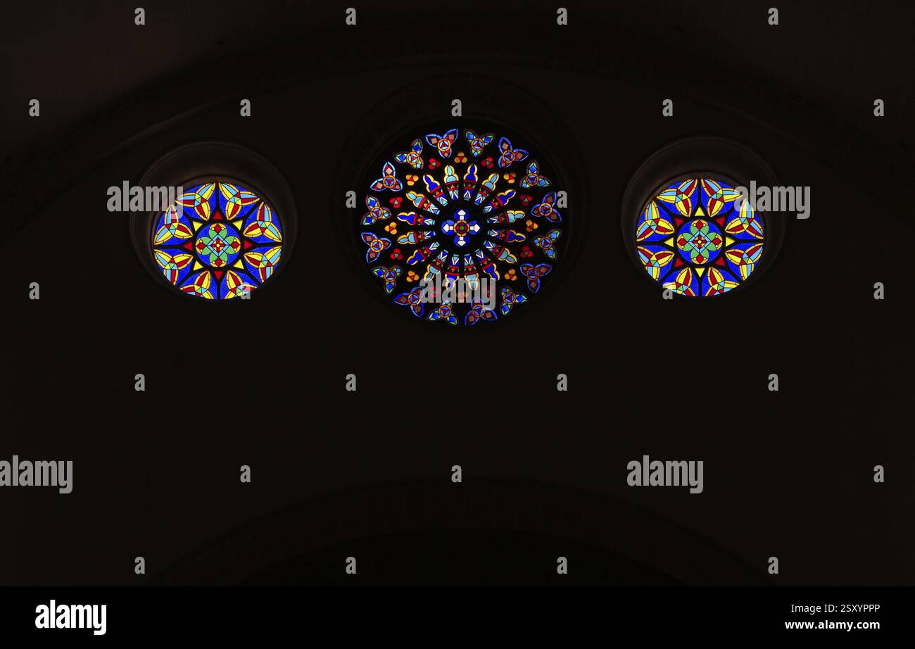 Rose window, stained glass windows, church windows, Basilica of St ...