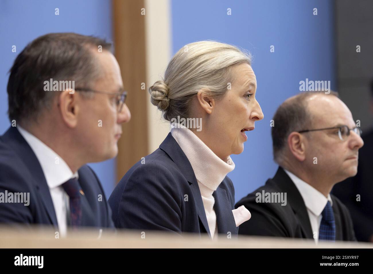 Tino Chrupalla (Federal Spokesperson of the AfD), Dr Alice Weidel (AfD ...
