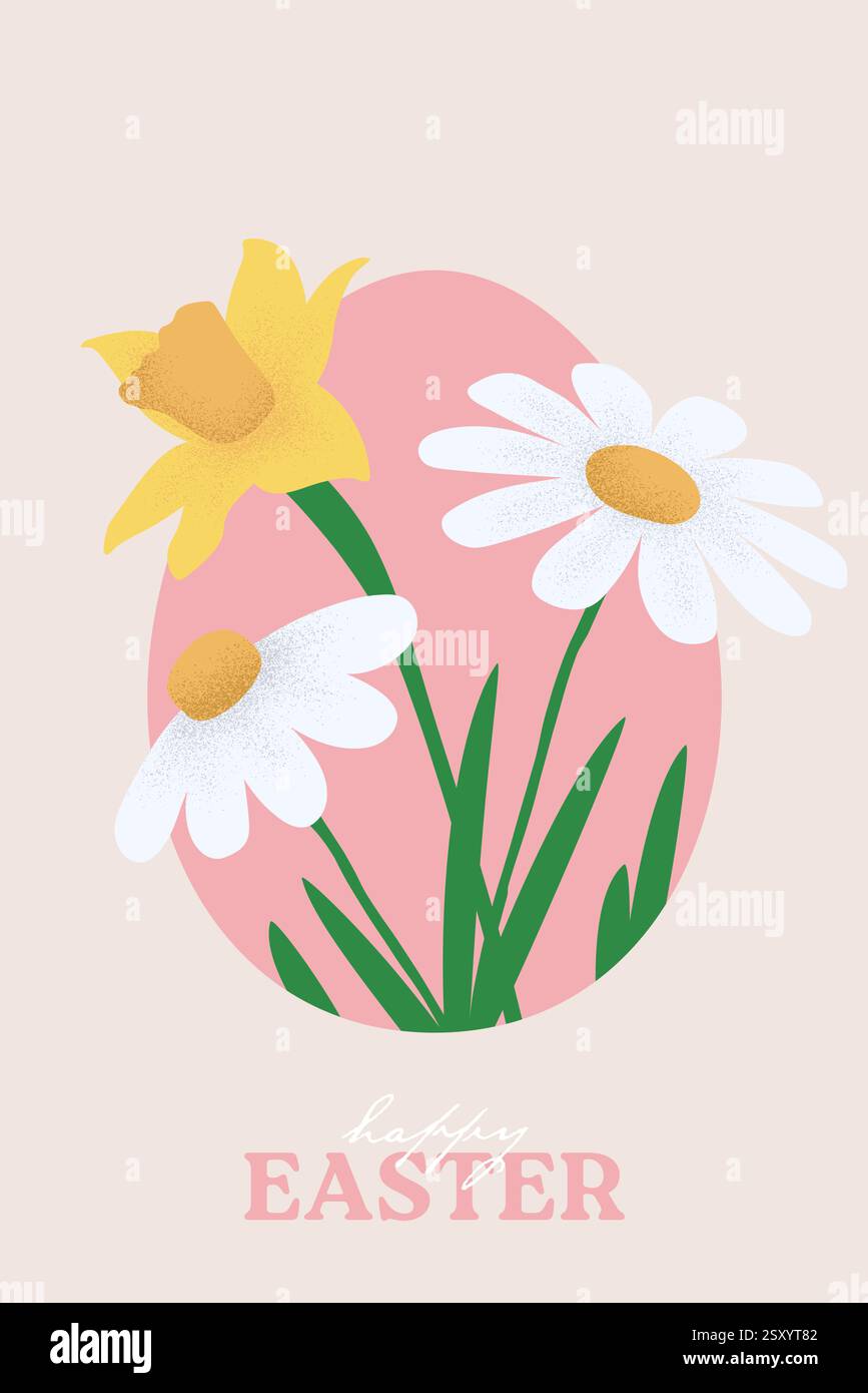 Happy Easter banner template. A vibrant holiday vector background with ...