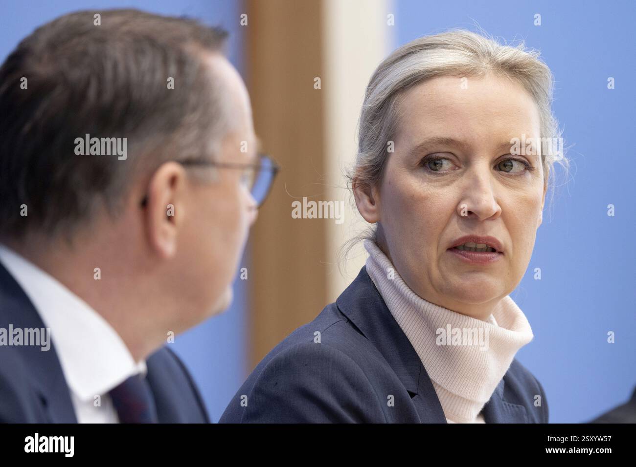 Tino Chrupalla (AfD federal spokesperson) and Dr Alice Weidel (AfD top ...
