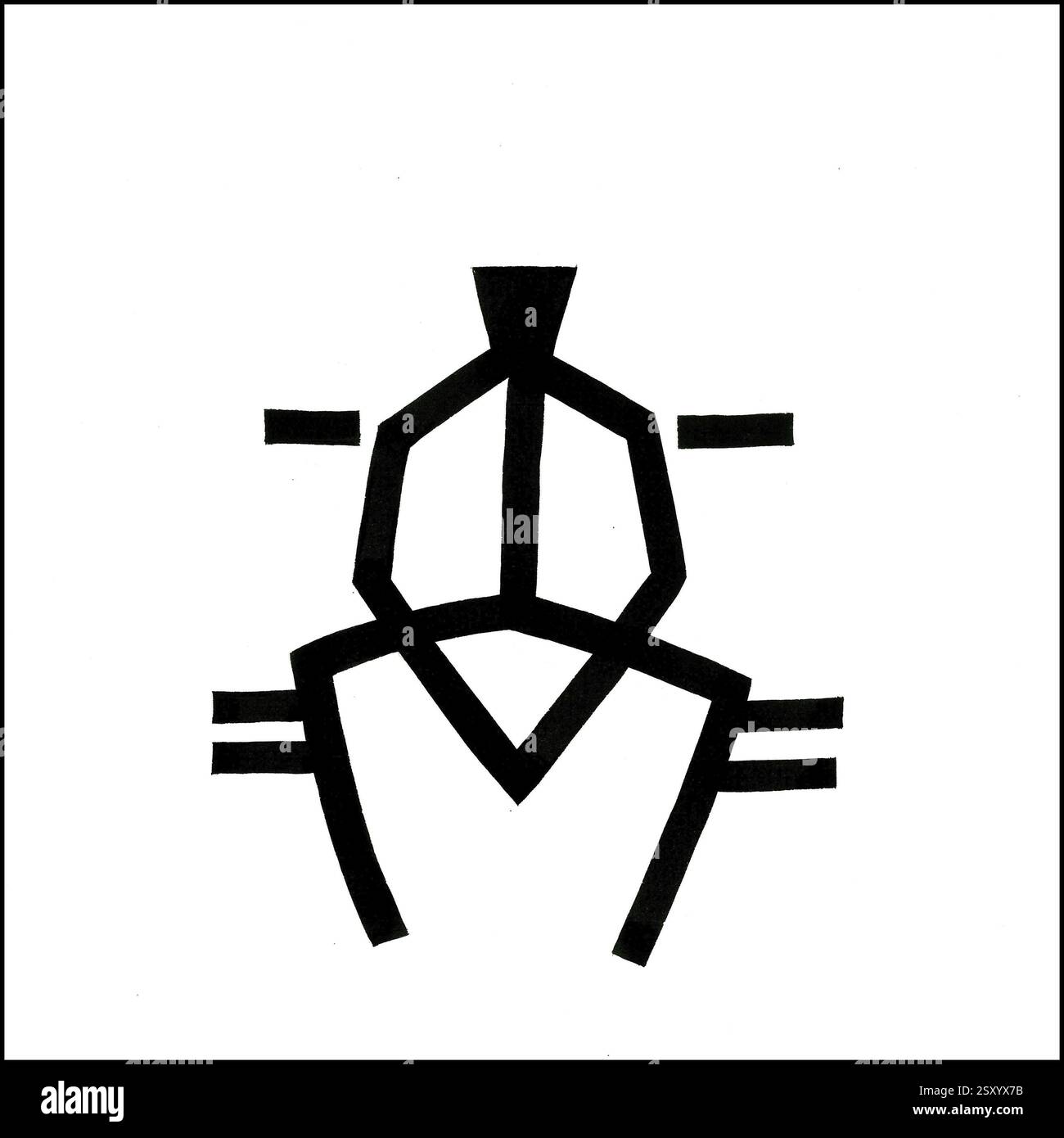 Illustration line drawing of waiting, india, asia Stock Photo - Alamy