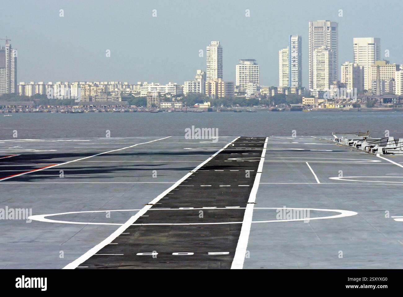 Flight deck of aircraft carrier INS viraat R22 indian navy, Bombay ...