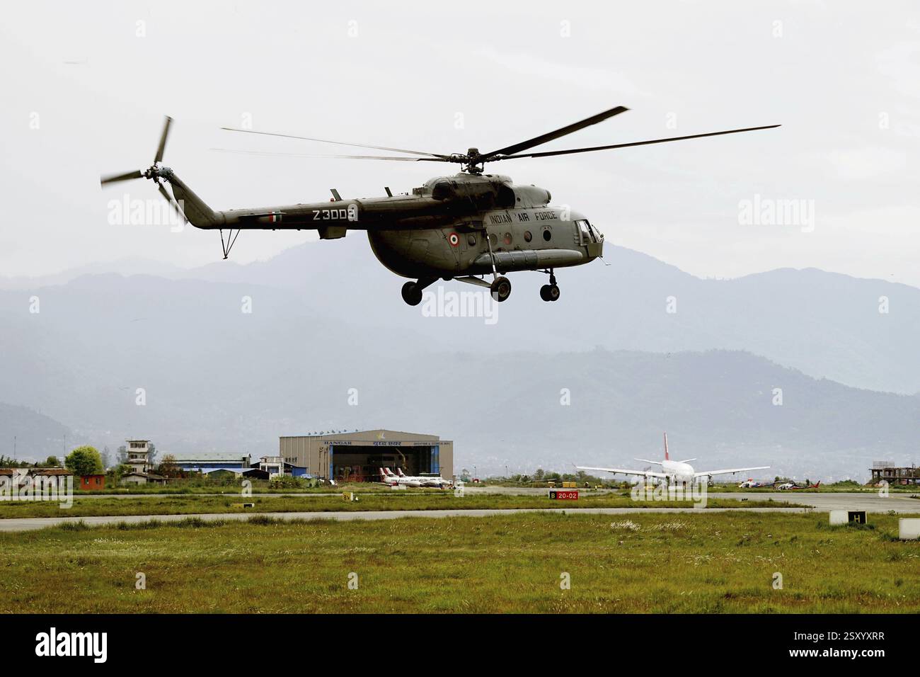 Helicopter take off rescue operations affected in earthquake, nepal ...