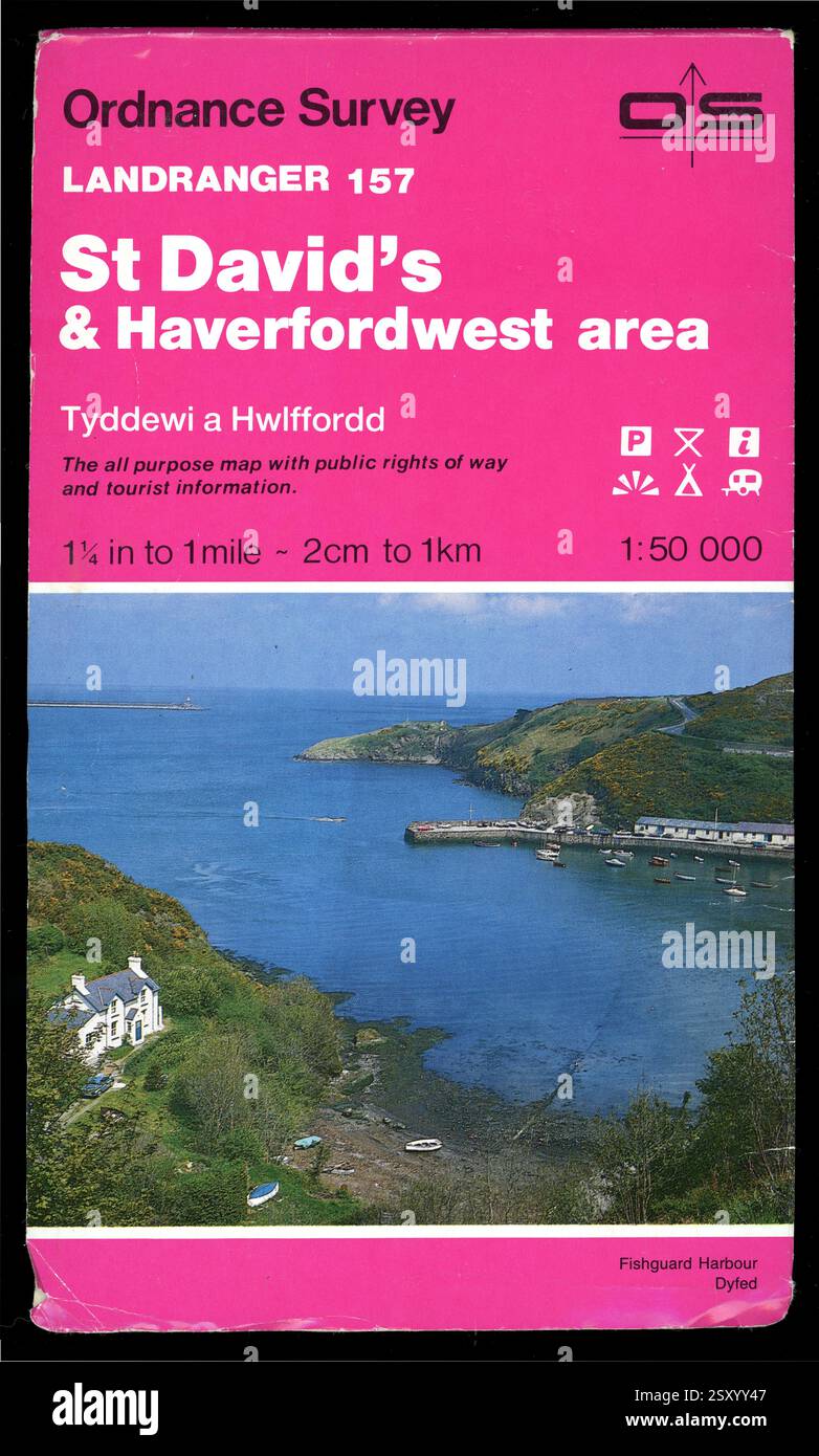 Vintage Ordnance Survey map of St. David's & Haverfordwest area, with ...