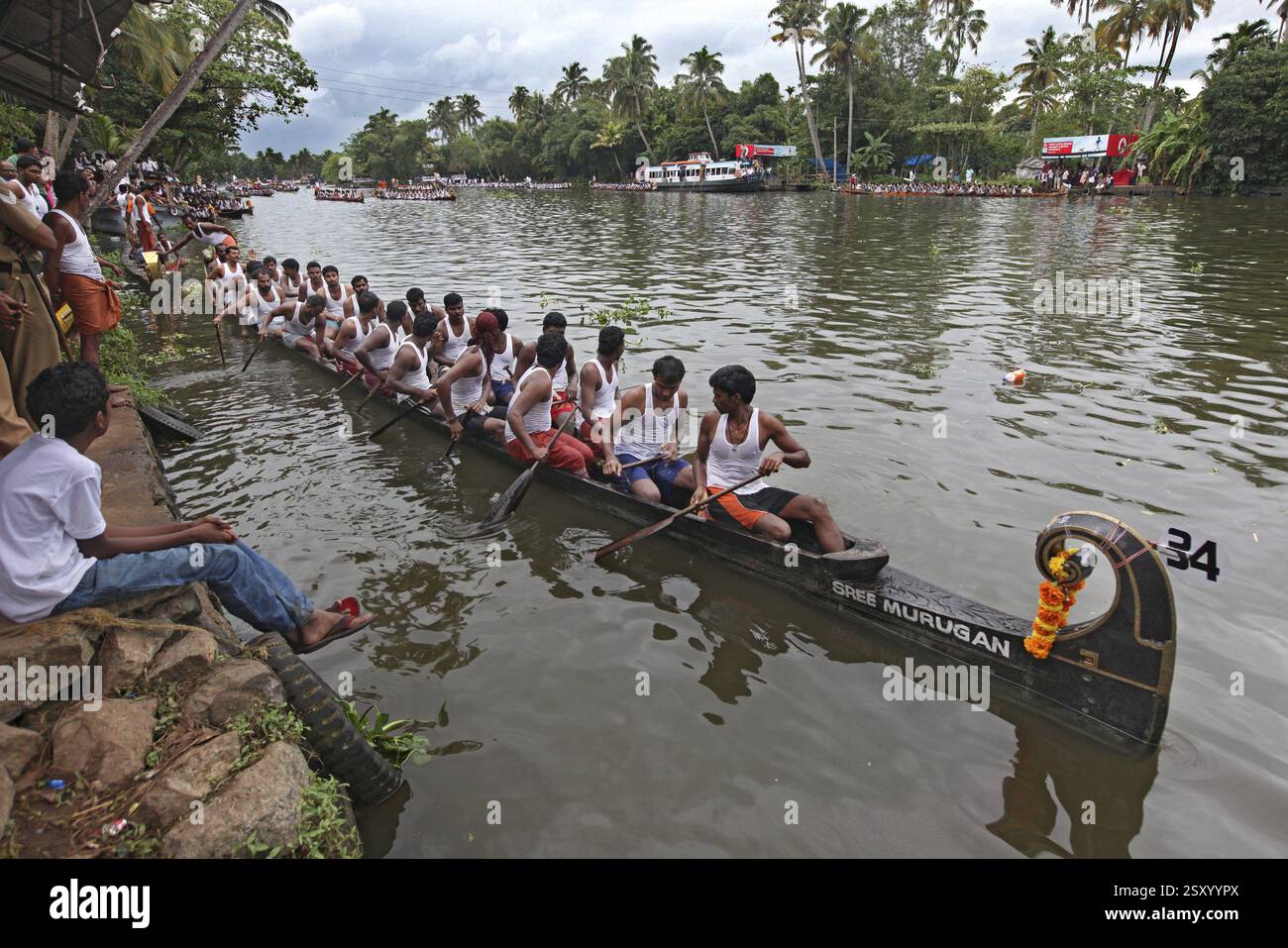 Nehru Trophy Boat Racing in Punnamada Lake at Alleppey Kerala India ...
