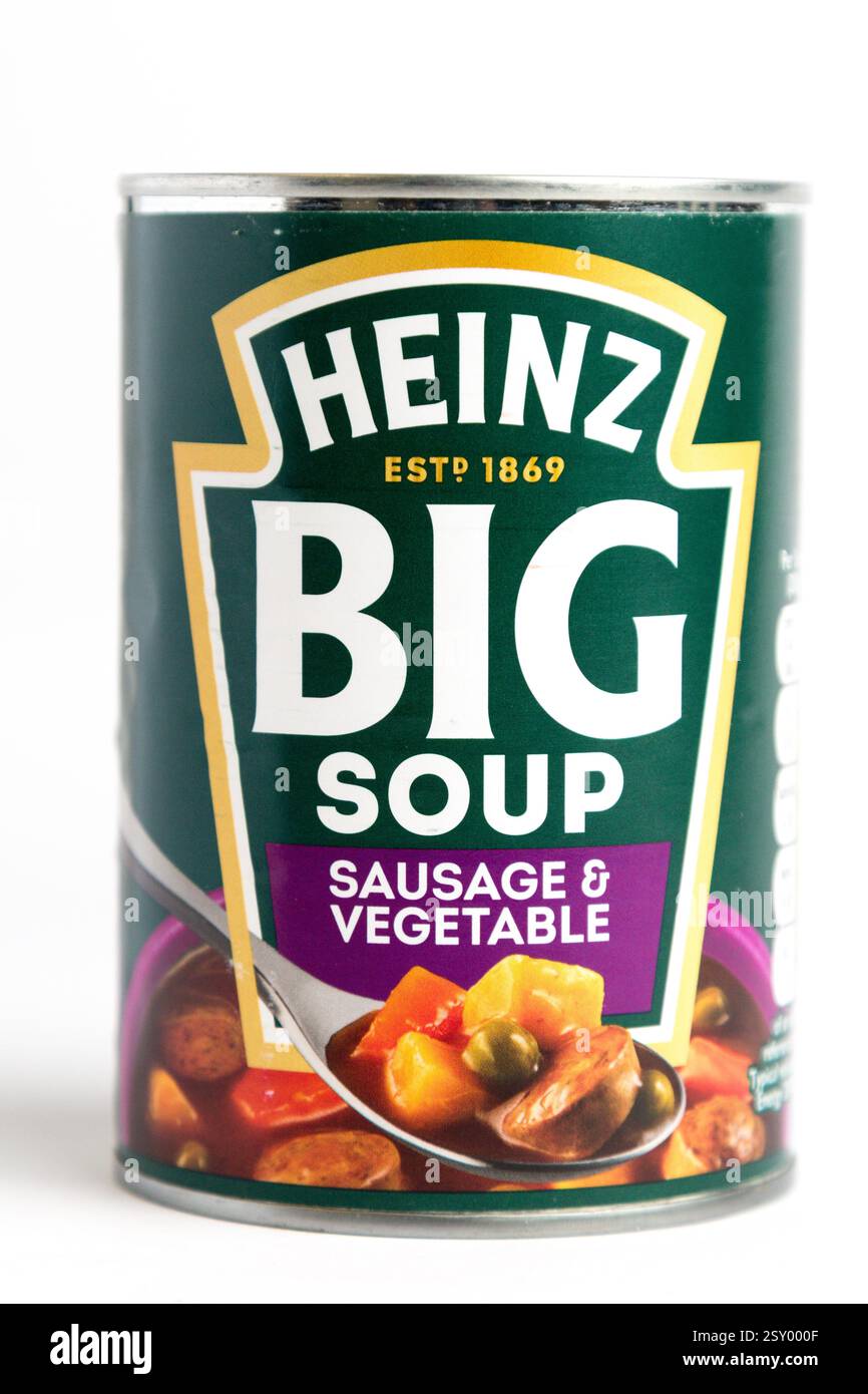 London, United Kingdom 24th February 2025 :- Tin of Heinz Big Soup ...