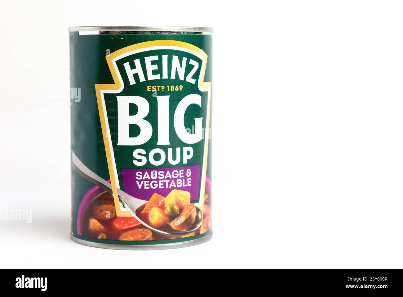 London, United Kingdom 24th February 2025 :- Tin of Heinz Big Soup ...