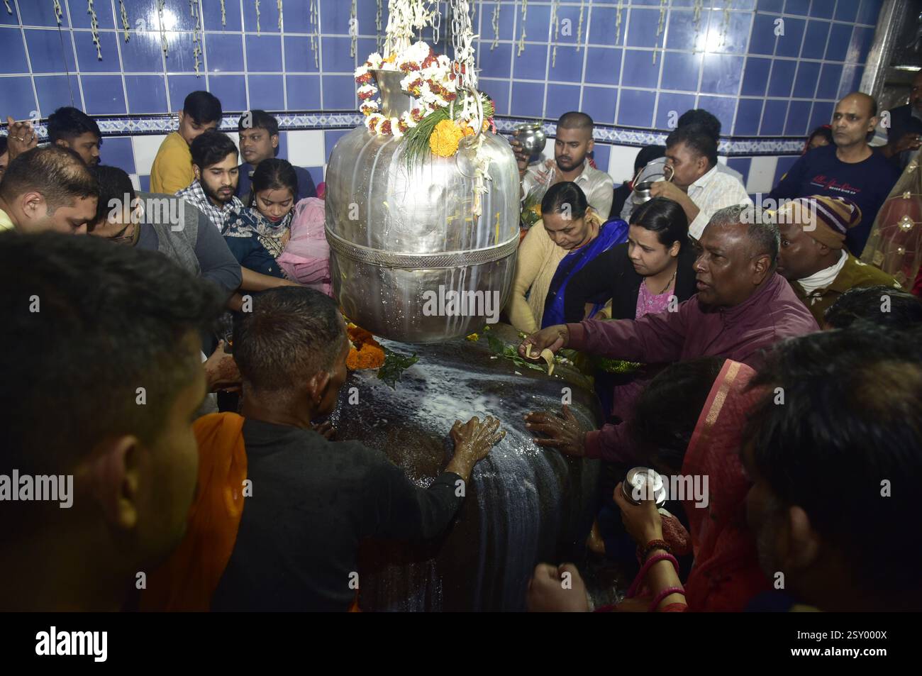 February 26, 2025, Guwahati, Guwahati, India: Devotees offer prayer to ...