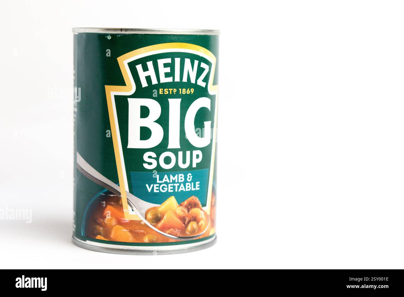 London, United Kingdom 24th February 2025 :- Tin of Heinz Big Soup Lamb ...