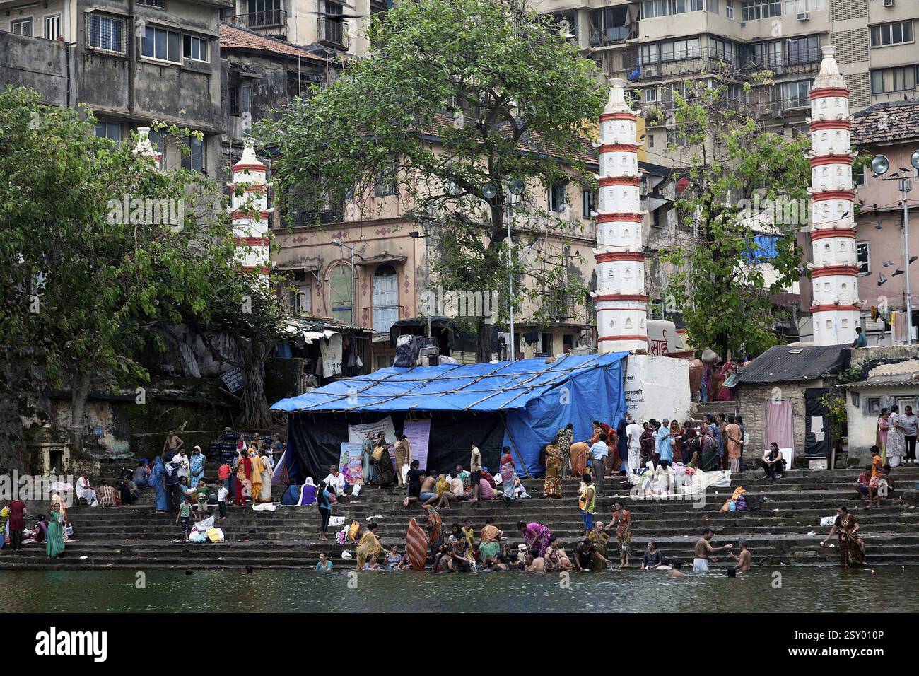 Banganga Tank Walkeshwar temple Mumbai Maharashtra India Sept 2012 ...