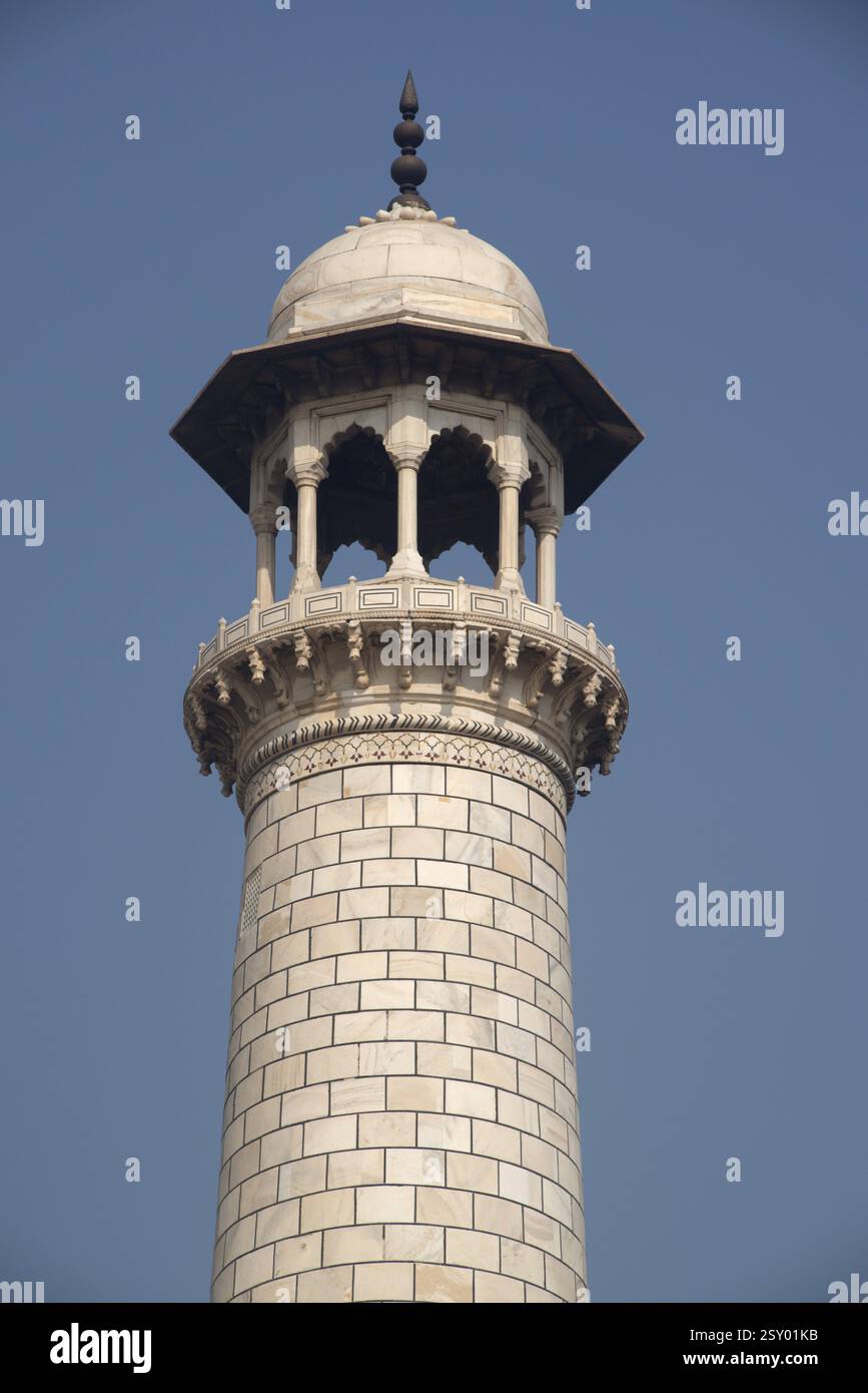 Minaret chhatris of taj mahal, agra, uttar pradesh, india, asia Stock ...