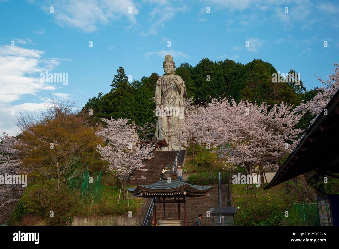 View of the Tenjiku Torai Daikannon Stone Statue also known as the ...