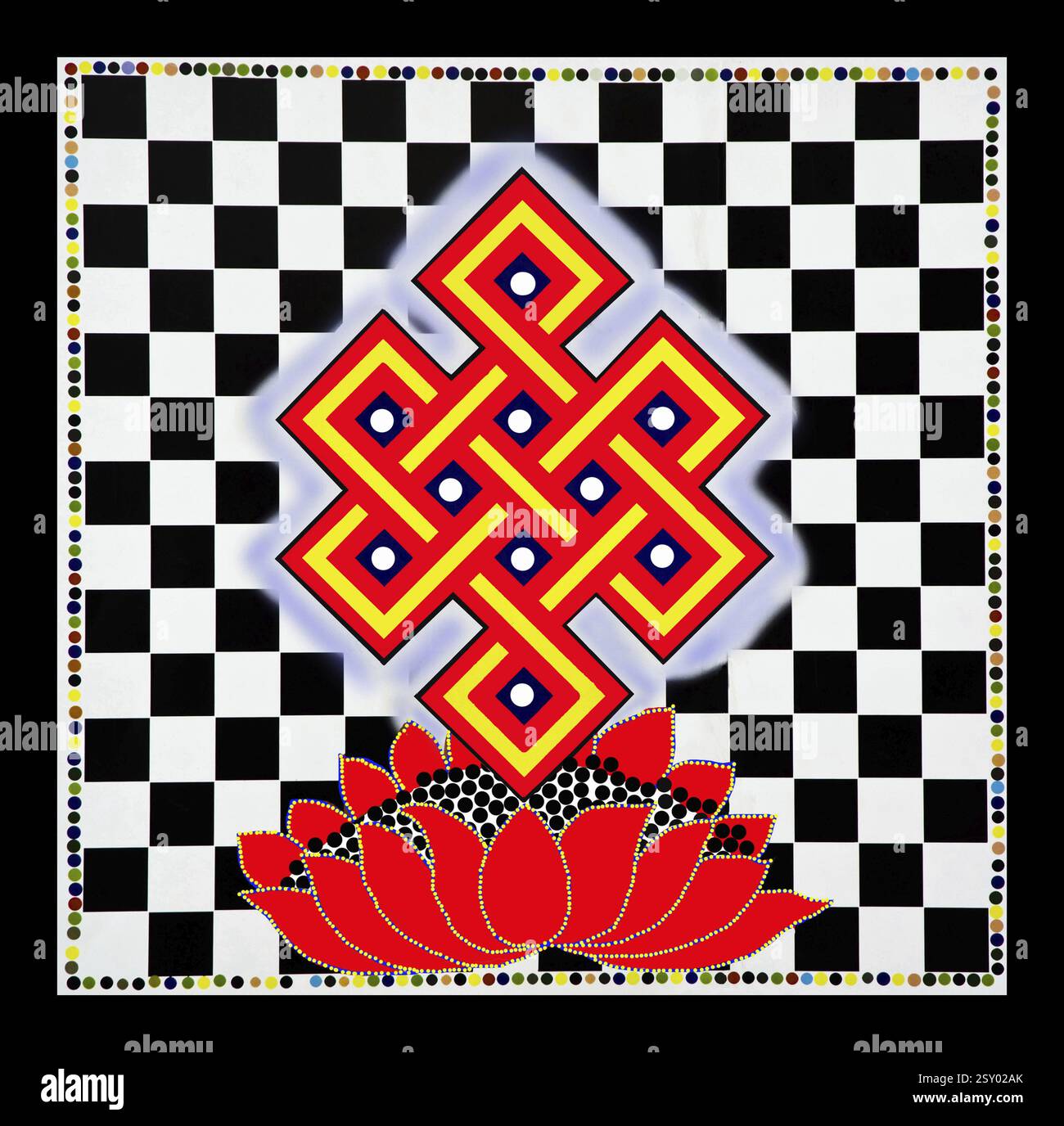 Endless knot painting in mumbai at maharashtra India Stock Photo - Alamy