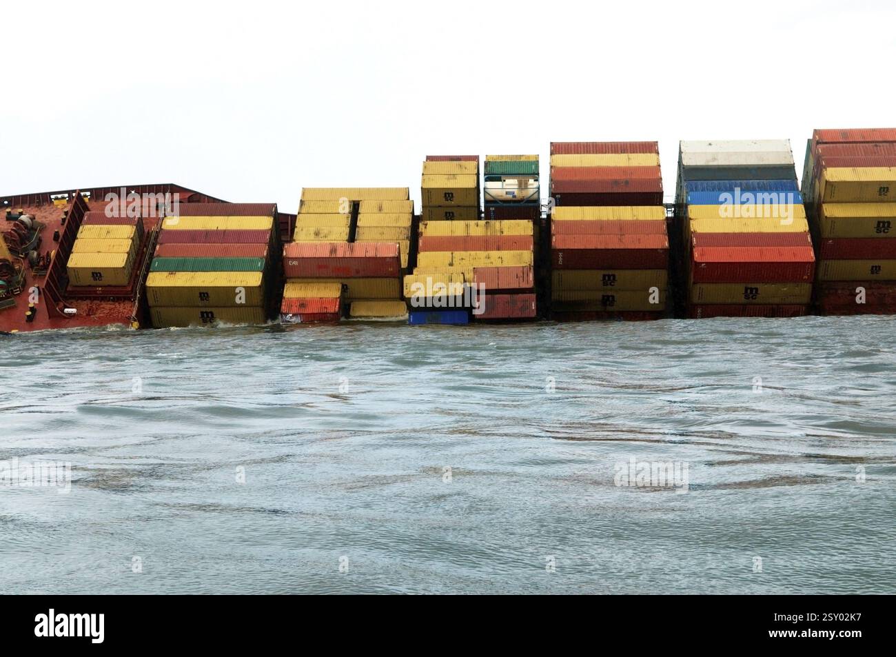 Container ship chitra tilted dangerously colliding in sea, Bombay ...