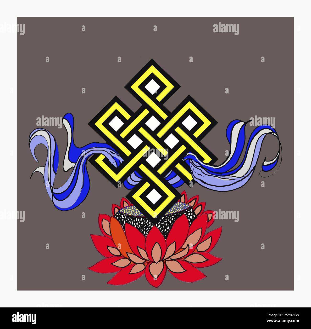 Endless knot painting in mumbai at maharashtra India Stock Photo - Alamy