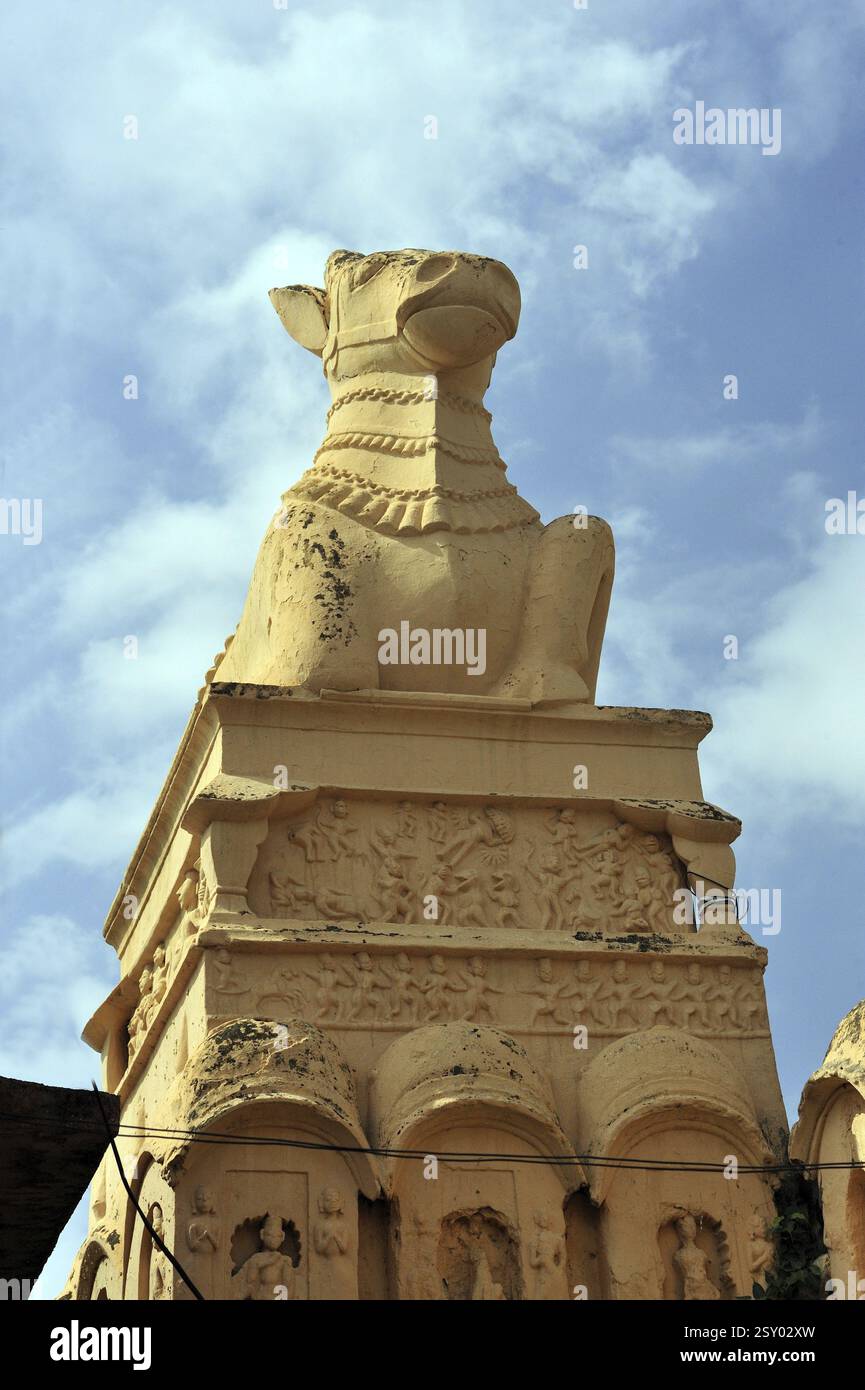 Bull statue Jatashankar temple beed maharashtra india Asia Stock Photo ...