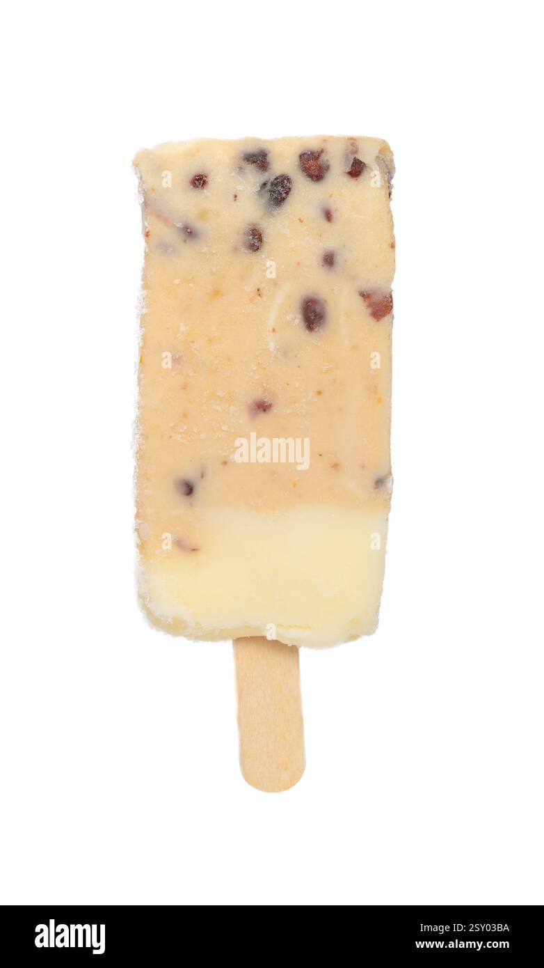 milkshake flavor popsicle with red beans on white background Stock ...