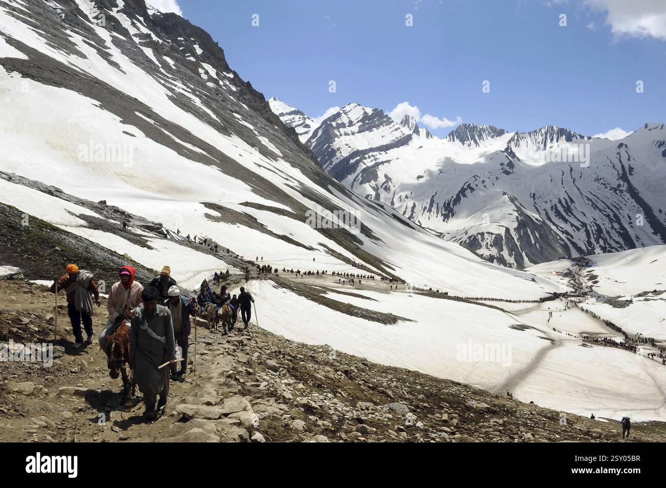 Pilgrim mahagunas pass to ganesh top, amarnath yatra, Jammu Kashmir ...