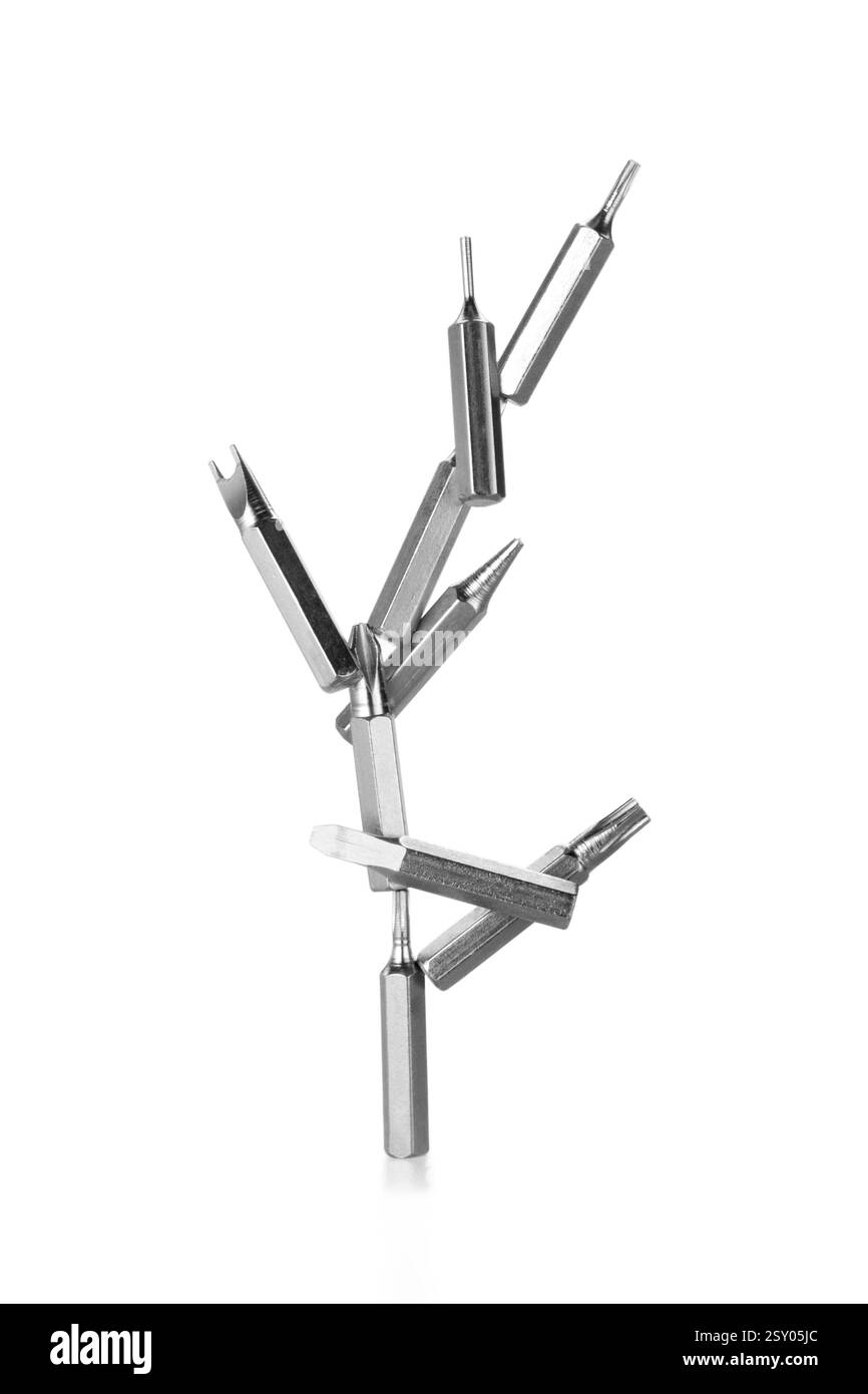 Balancing of screw driver, micro tool, india, asia Stock Photo - Alamy