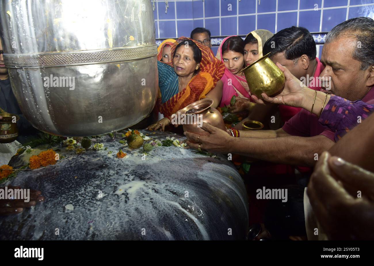 February 26, 2025, Guwahati, Guwahati, India: Devotees offer prayer to ...