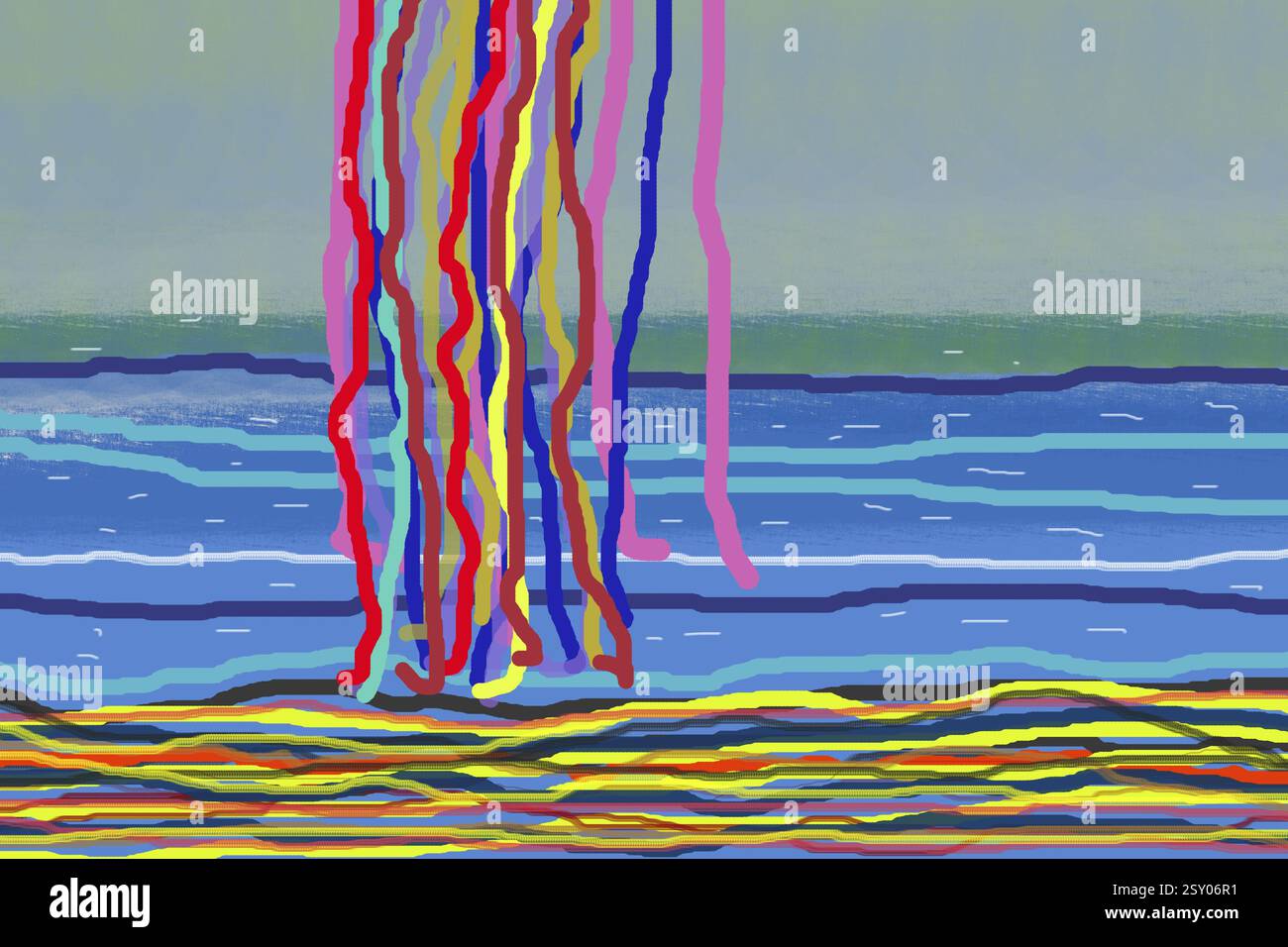 Abstract art painting, india, asia Stock Photo - Alamy