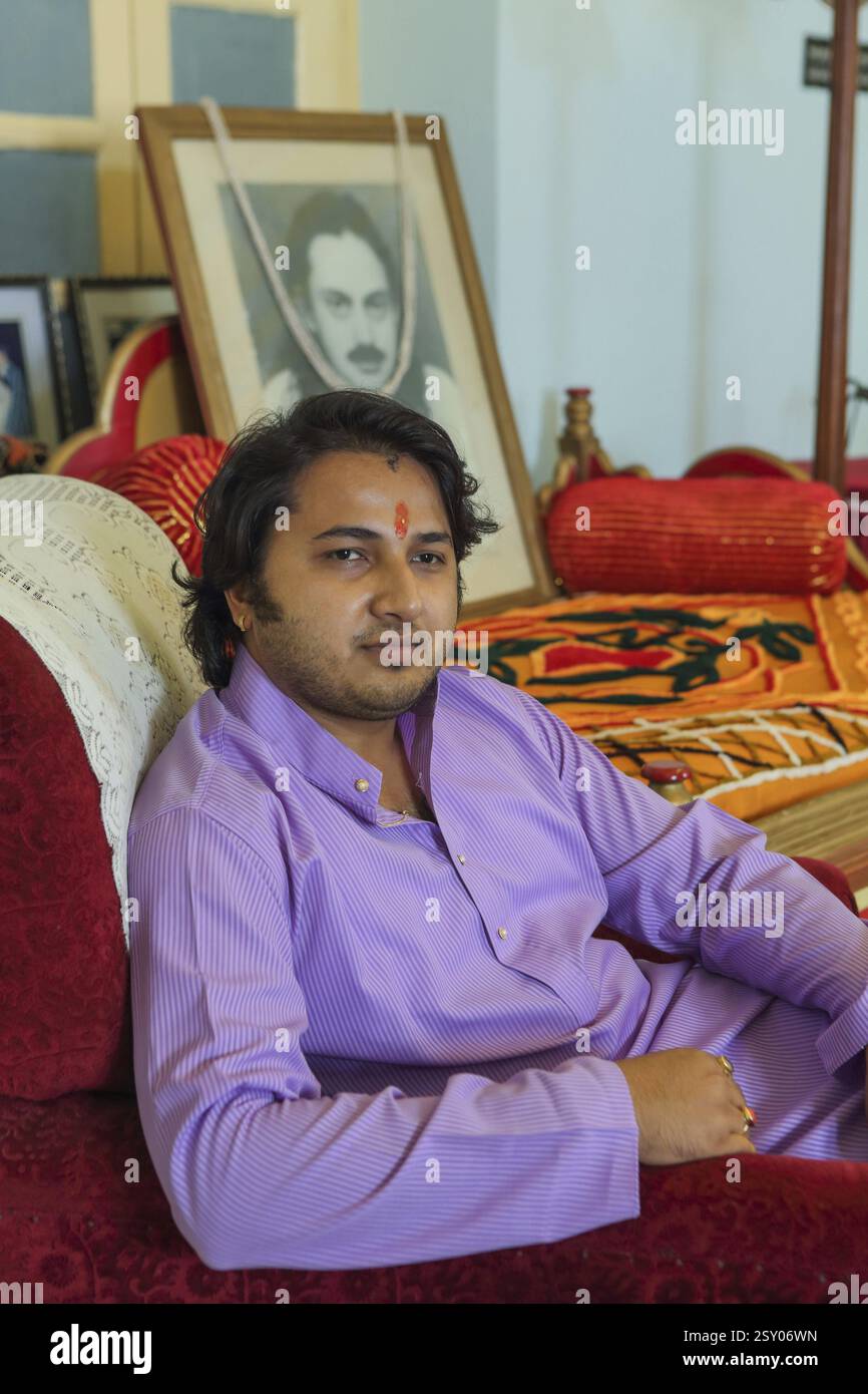 Portrait of prince h h maharaja kamal chandra bhanj deo, bastar ...